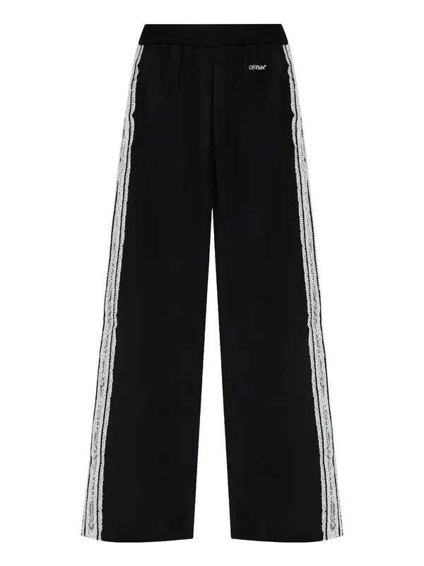 Off-White Lace-detailing Track Pants - Black