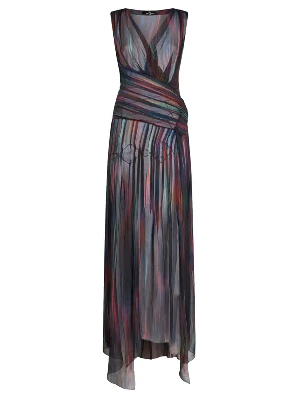 Etro Printed Maxi Dress - Black