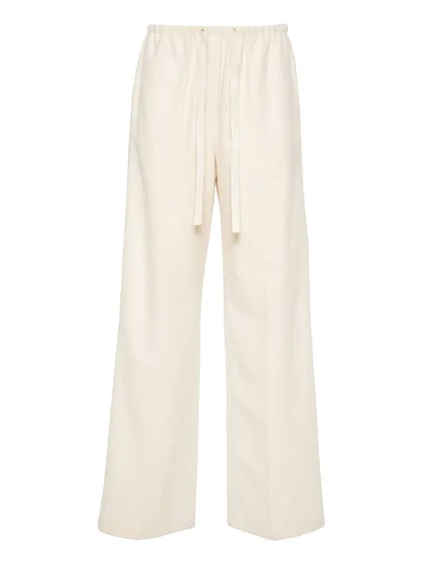 FORTE_FORTE Felted Palazzo Pants - Neutrals
