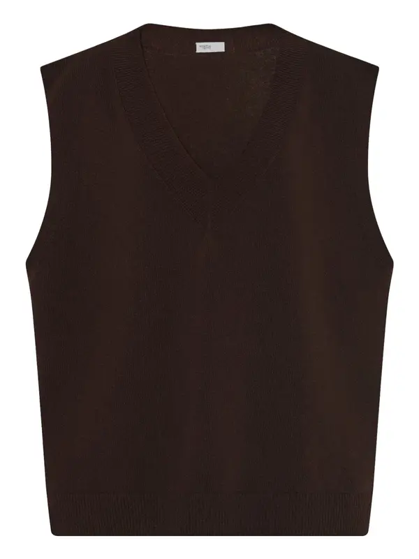 Rosetta Getty Oversized Sweater Vest - Brown