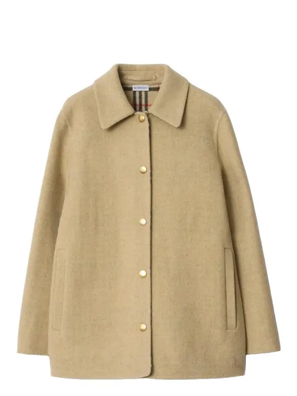 Burberry Wool Overshirt - Sand Beige