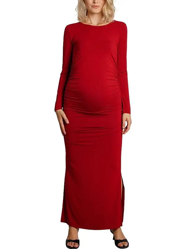 NOM MATERNITY Curve Dress - Merlot