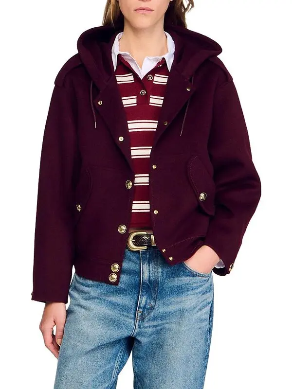 Sandro Marjane Jacket - Bordeaux