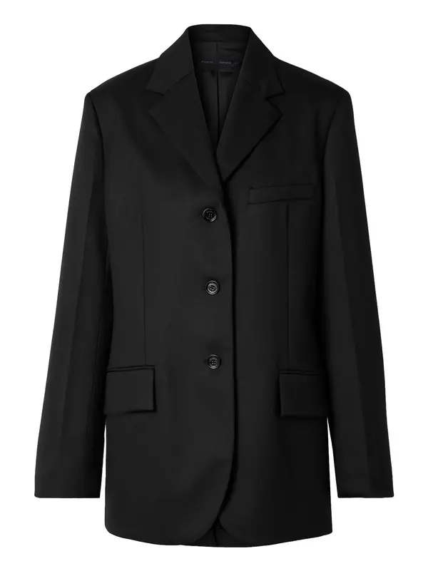 Proenza Schouler Archer Wool-blend Twill Blazer - Black