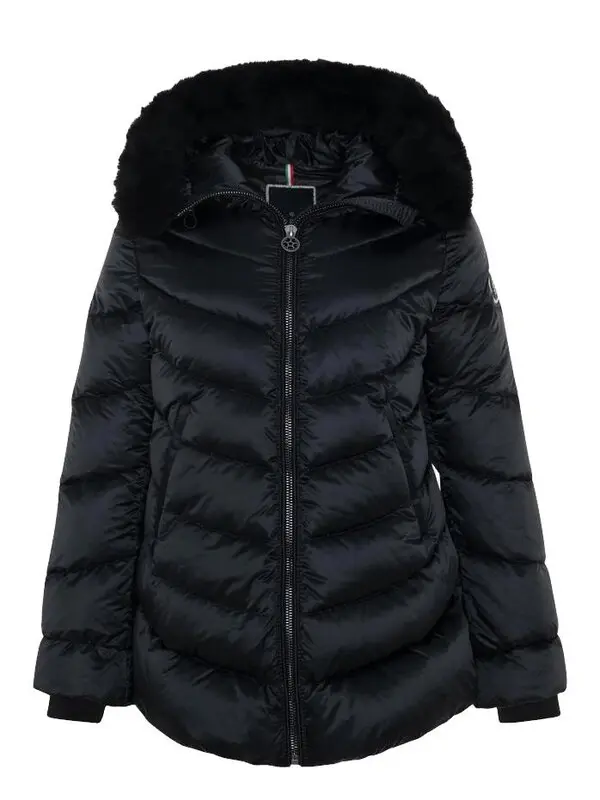 Gorski Apres-ski Jacket With Detachable Toscana Shearling Lamb Hood Trim - Black