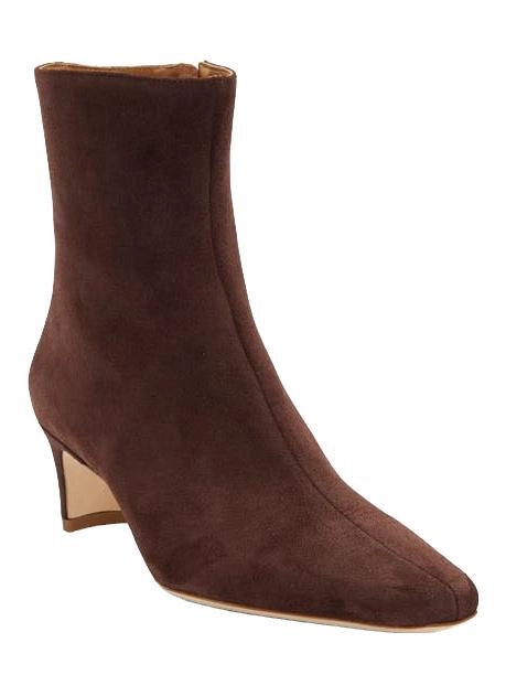 Staud Wally Ankle Boots - Espresso Distressed