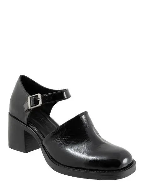BUENO Rita Block Heel Pump - Black Patent