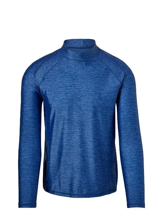 UV SKINZ Long Sleeve Active Sun & Swim Shirt - Washed Navy Jaspe