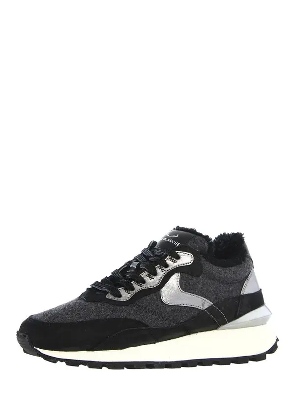 VOILE BLANCHE Awark Hype Faux-fur Sneakers - Black