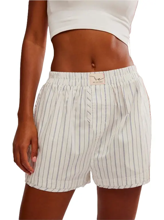 Free People Boxer Shorts - Ivory Combo