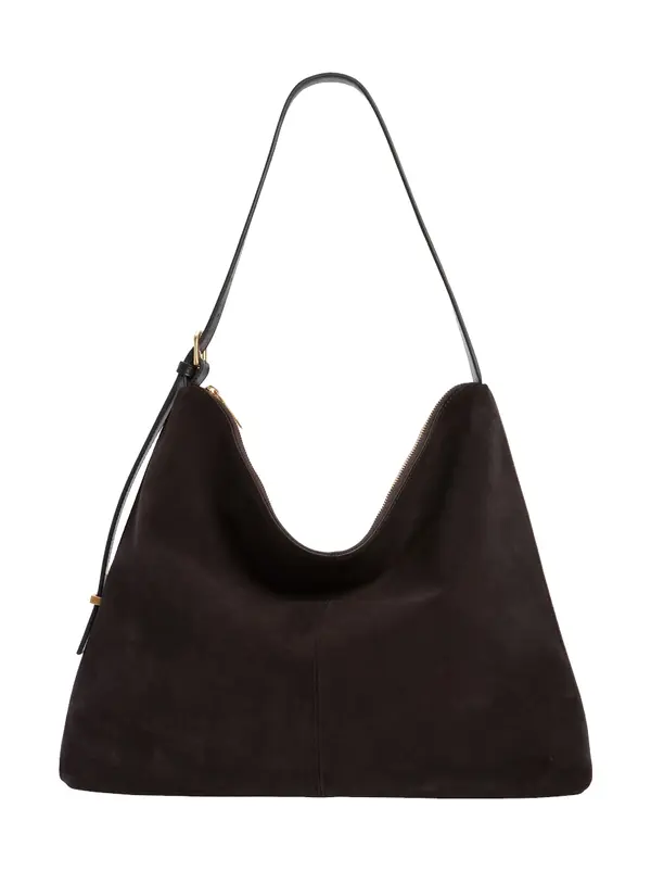 REISS Vigo Shoulder Bag - Chocolate