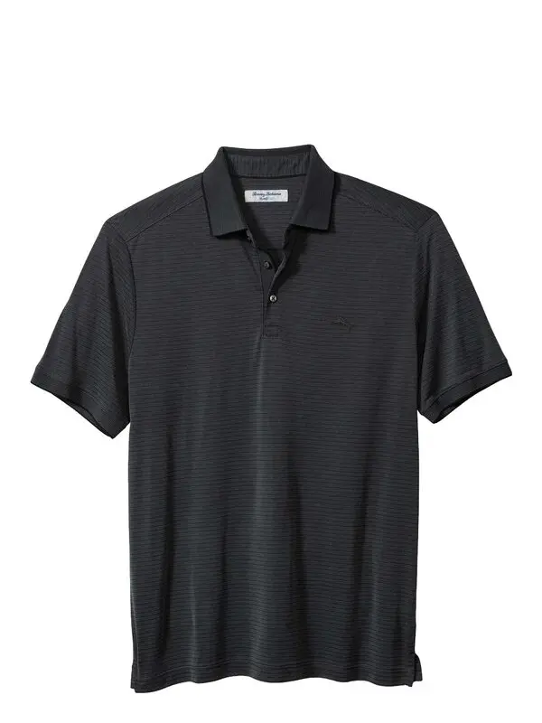 Tommy Bahama Bay Stripe Islandzone® Performance Polo - Coal