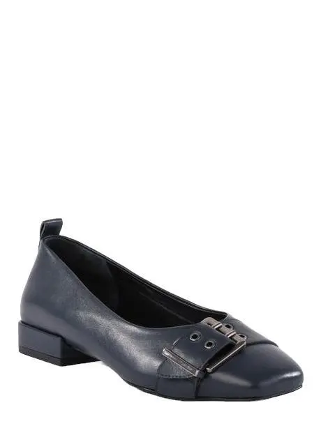 Seychelles Cambridge Leather Pumps - Navy Blue Leather
