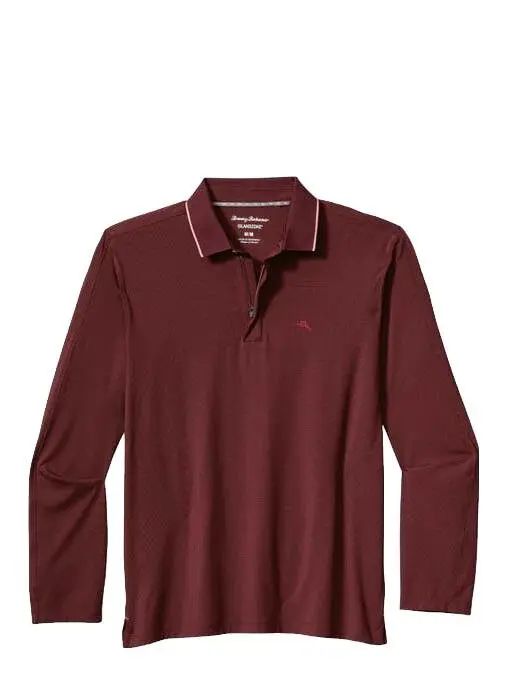 Tommy Bahama Palm Desert Half Zip Polo Shirt - Aged Claret