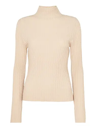 Whistles Textured Slim-fit Woven Jumper - Cream