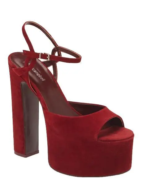 Jeffrey Campbell Ever Last Platform Sandal - Wine Suede