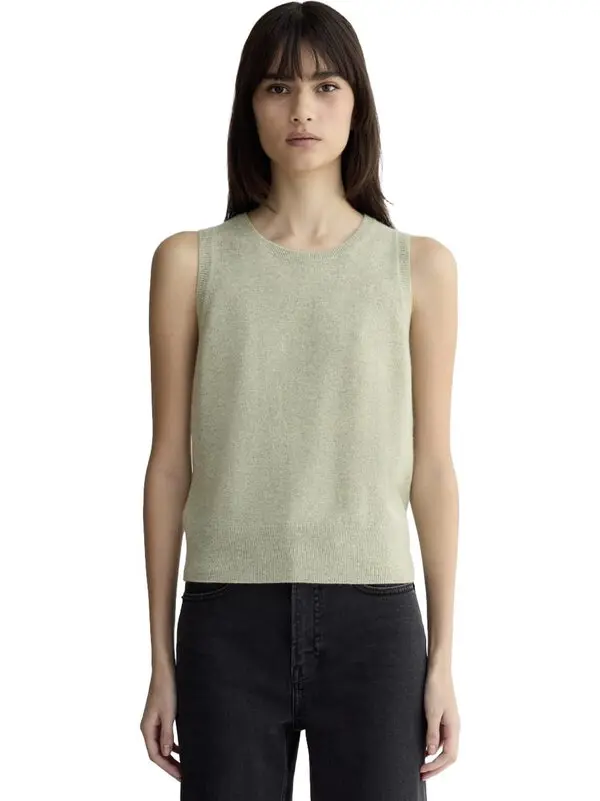 Everlane Classic Tank Top Sweater - Light Heathered Moss