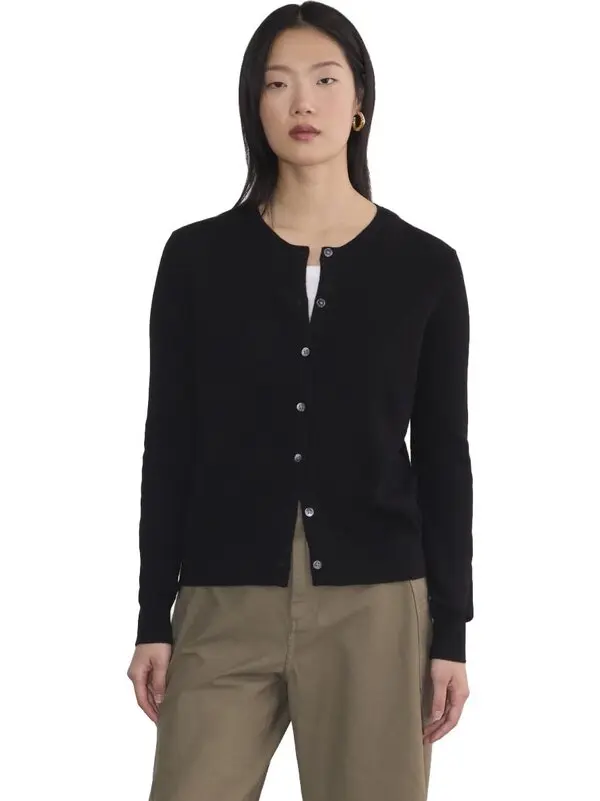 Everlane Classic Cashmere Cardigan - Black
