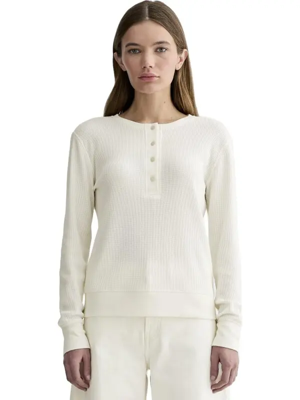 Everlane Waffle Henley - Bone
