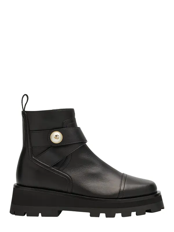 JIMMY CHOO Meena Leather Ankle Boots - Black