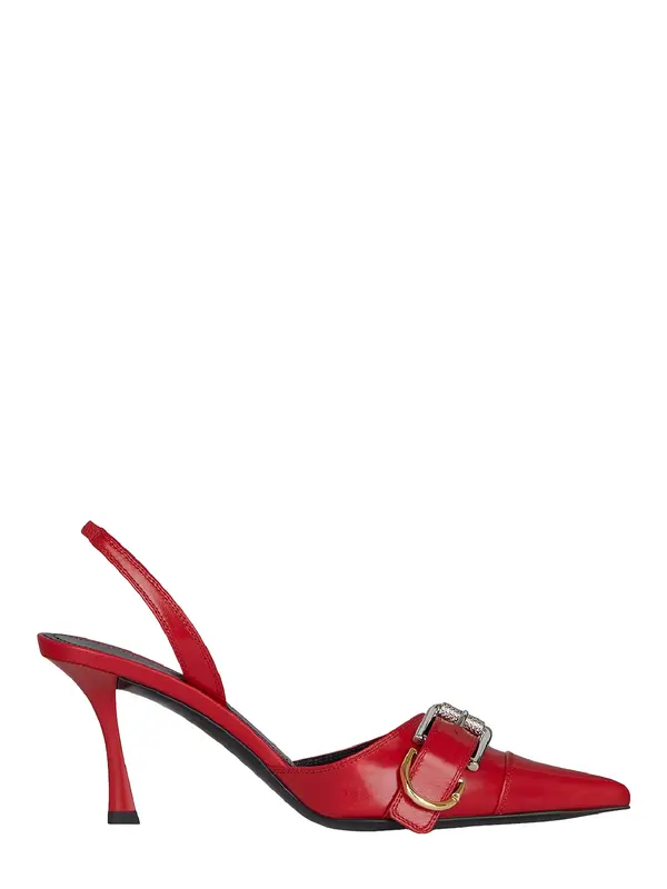 Givenchy Voyou Buckle Slingback Pumps - Red