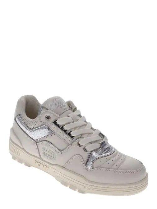 PONY M100 Low Metallic Sneakers - Snow White/silver