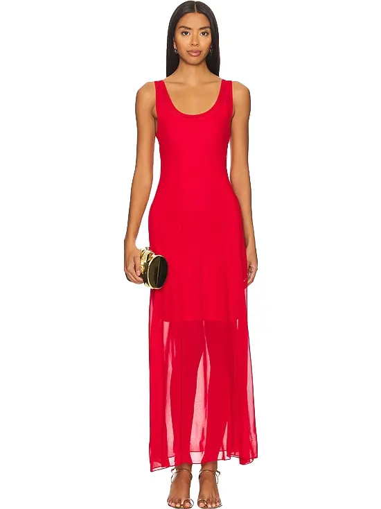 GESTUZ Messi Maxi Dress - Haute Red