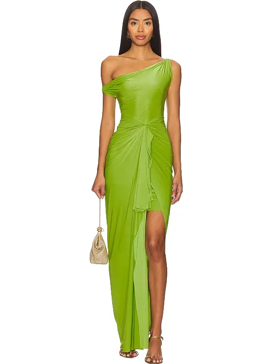 DEME BY GABRIELLA Nellie One-shoulder Dress - Green