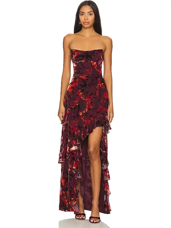 Amanda Uprichard Magnolia Maxi Dress - Sorrel Burnout