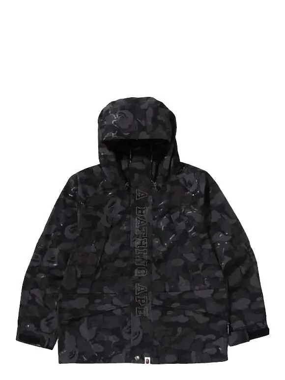 BAPE Laminated Camo Snowboard Jacket - Black
