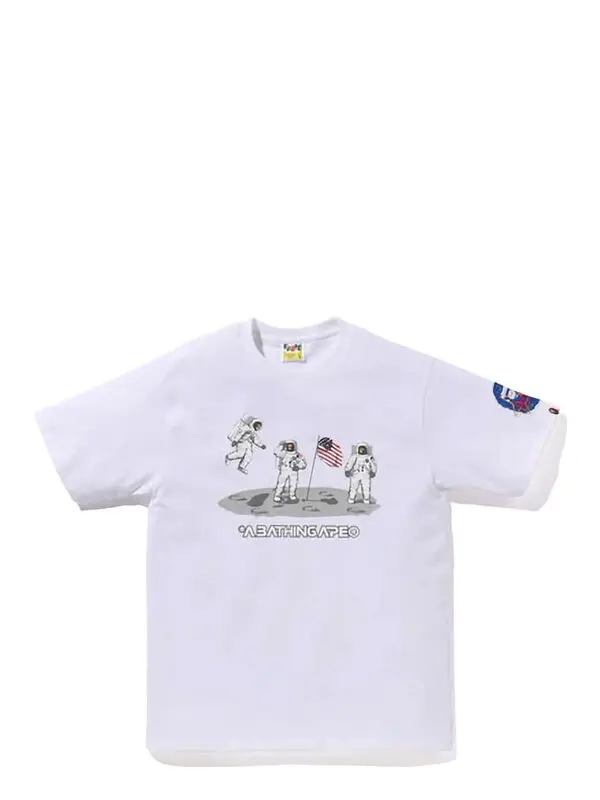 A BATHING APE Moon Landing Tee Shirt - White