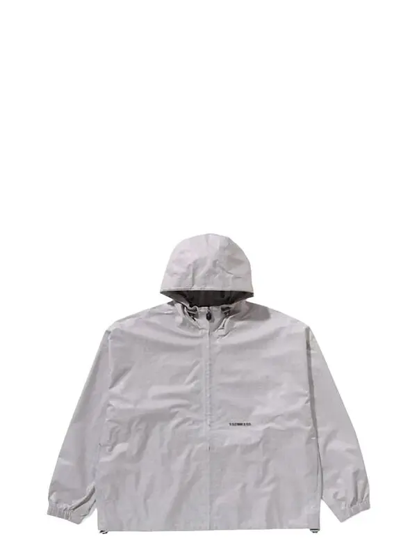 A BATHING APE Lux Sport Pattern Jacquard Nylon Hooded Jacket - Gray