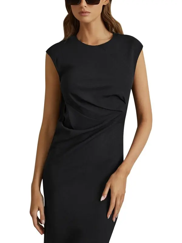 REISS Francesca Bodycon Midi Dress - Navy