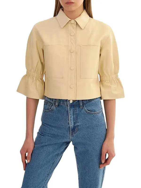 LAMARQUE Carolina Leather Jacket - Butter