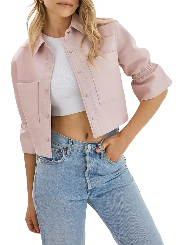 LAMARQUE Carolina Leather Jacket - Rose
