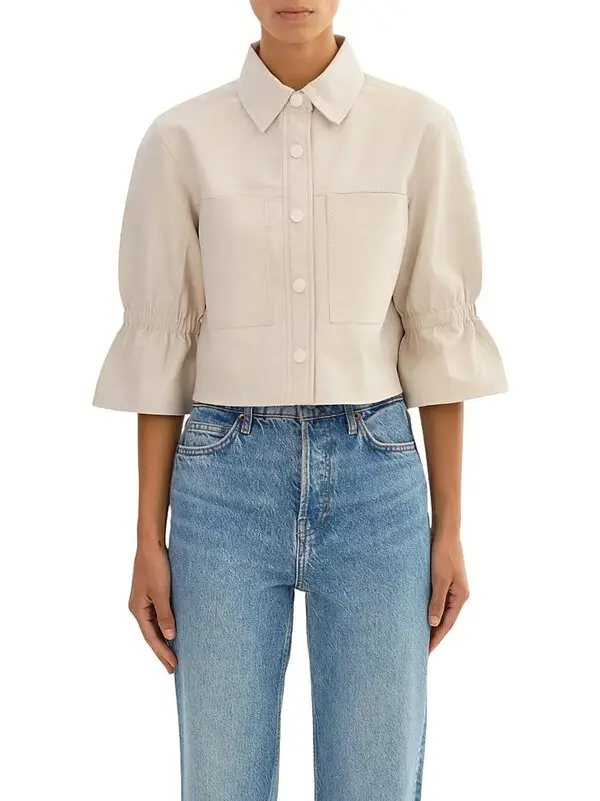 LAMARQUE Carolina Leather Jacket - Whisper White