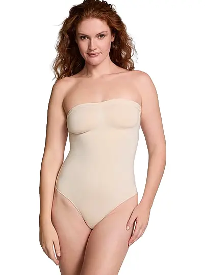 Victoria's Secret Shapewear Victoria Seamlessshaping™ Strapless Bodysuit - Beige