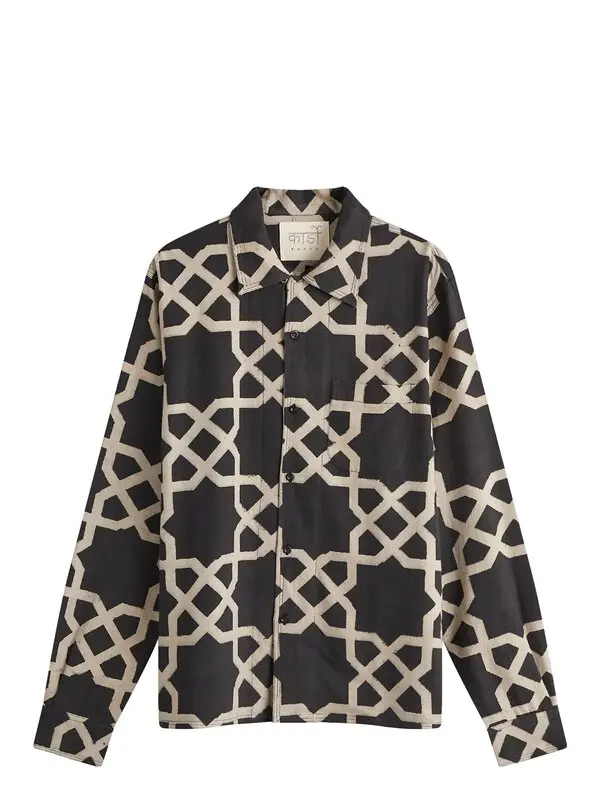 KARDO Chintan Block Print Shirt - Black