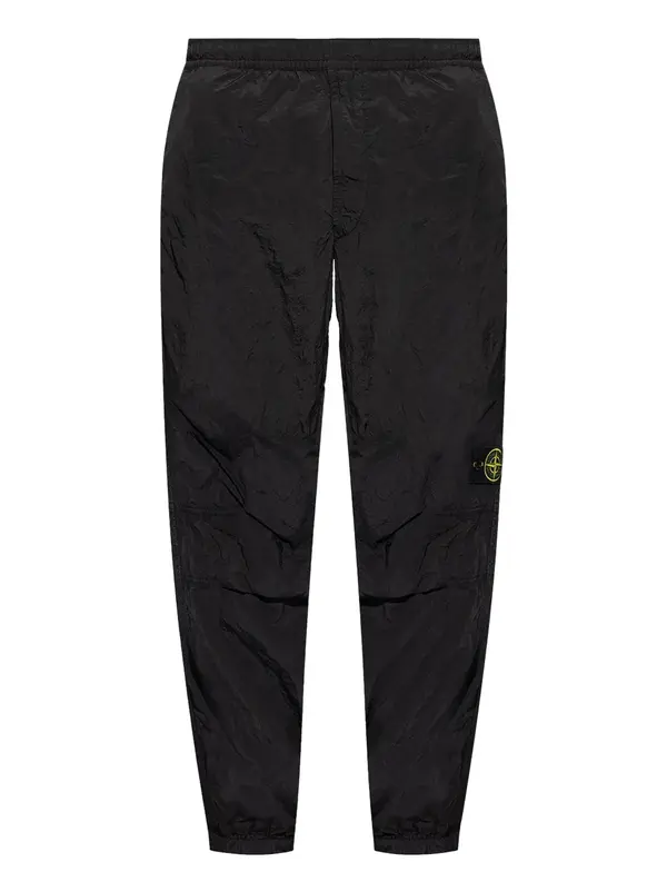 Stone Island Logo-patch Elasticated-waist Track Pants - Black
