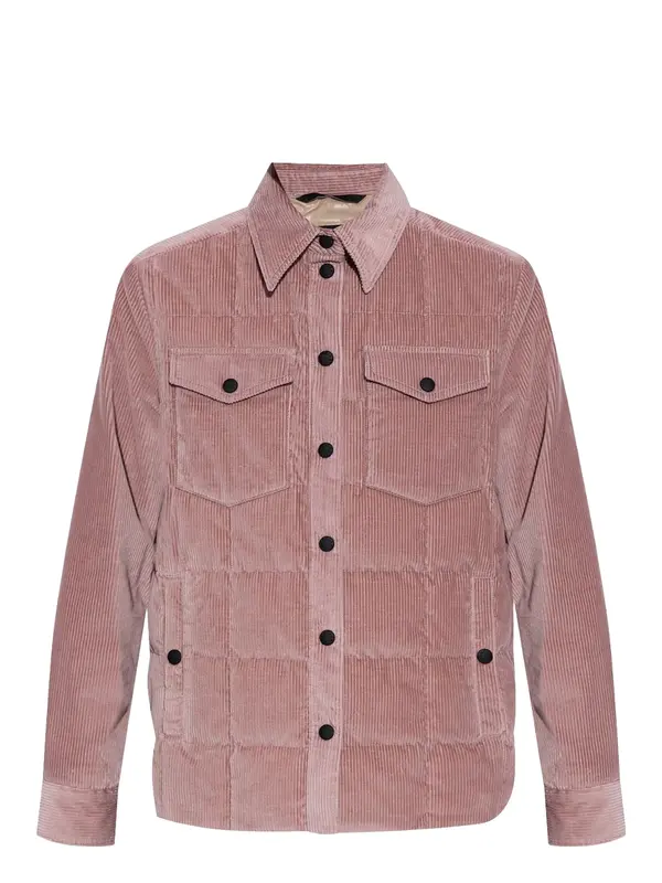 Moncler Buttoned Padded Shirt Jacket - Pink