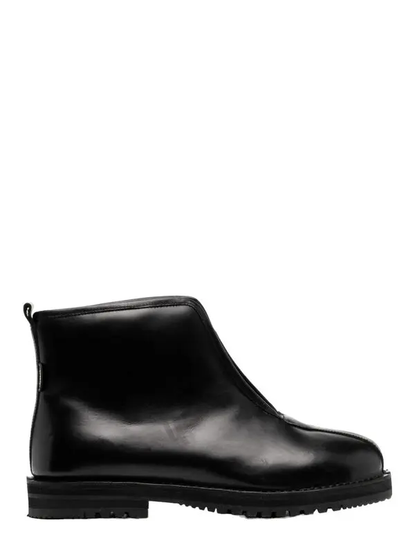 Suicoke Zip-up Leather Ankle Boots - Black
