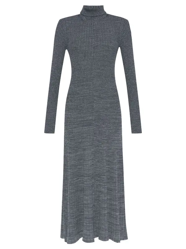 Moncler Logo-patch Maxi Dress - Grey