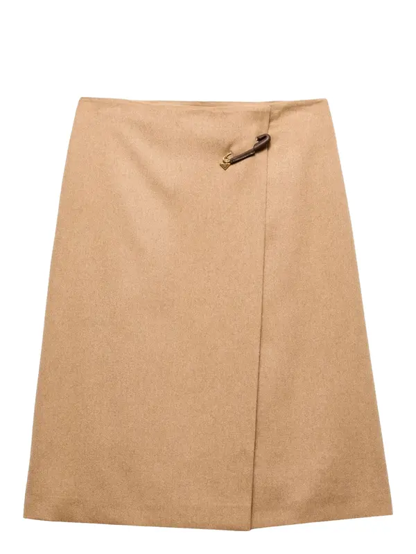 Prada A-line Midi Skirt - Neutrals