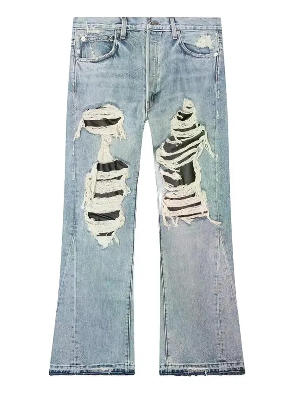 GALLERY DEPT. Ripped Cotton Jeans - Blue