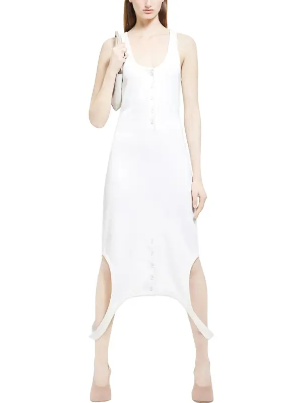 COURREGES Knitted Reversed Dress - White