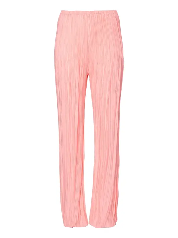 FORTE_FORTE Plissé Straight Trousers - Pink