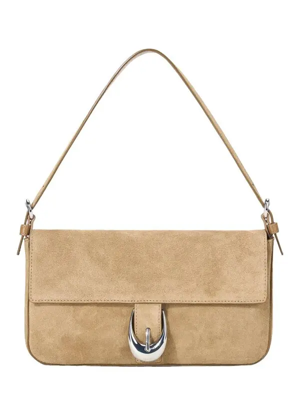 Staud Harlow Suede Shoulder Bag - Dune