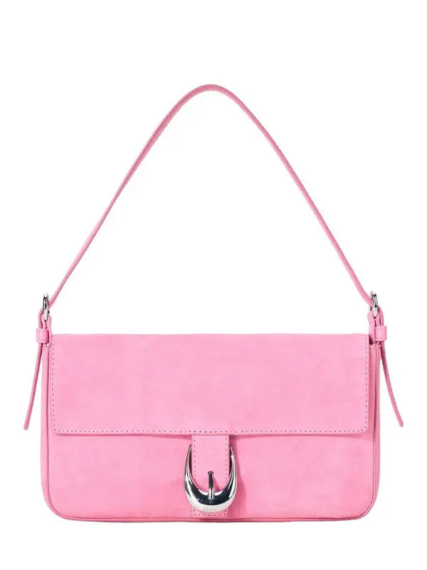 Staud Harlow Suede Shoulder Bag - Orchid
