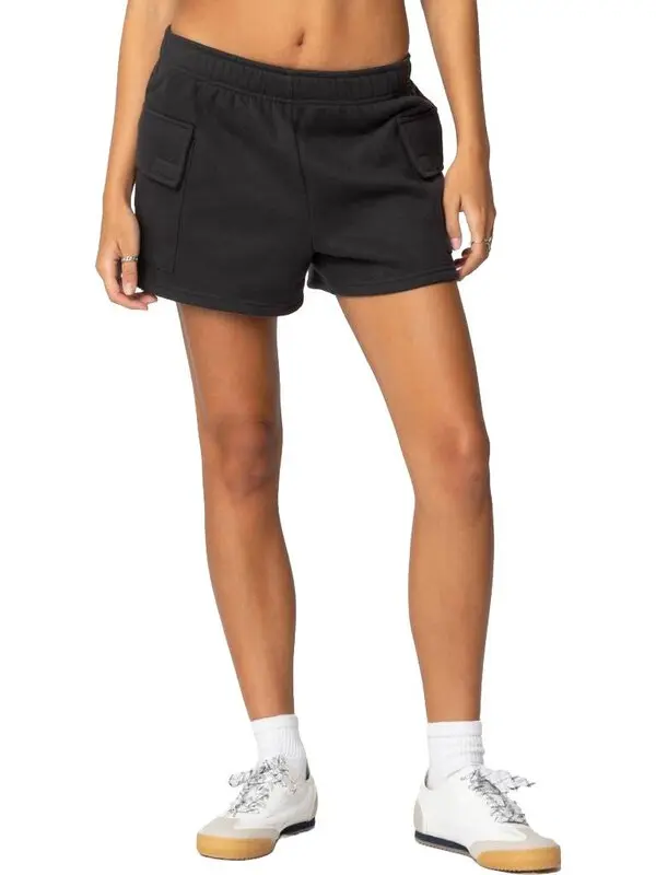 EDIKTED Garnet Cargo Sweat Short - Dark Gray