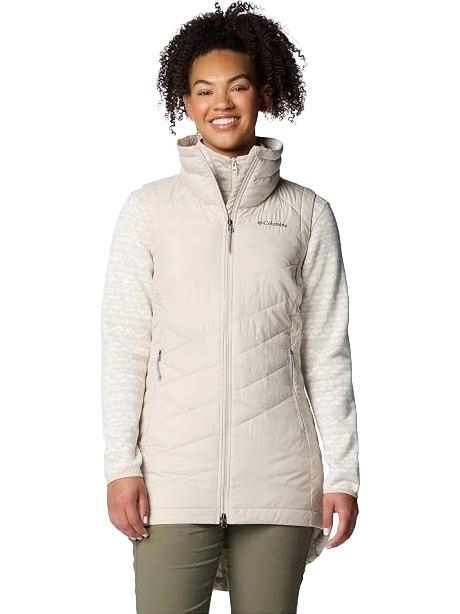 Columbia Heavenly Ii Long Vest - Dark Stone